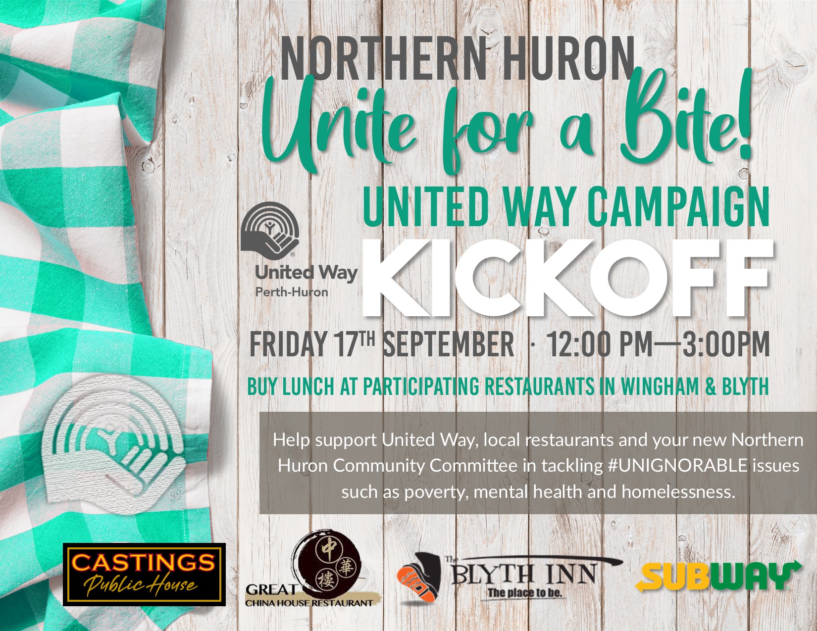 United Way kicks off in northern Huron - United Way Perth Huron